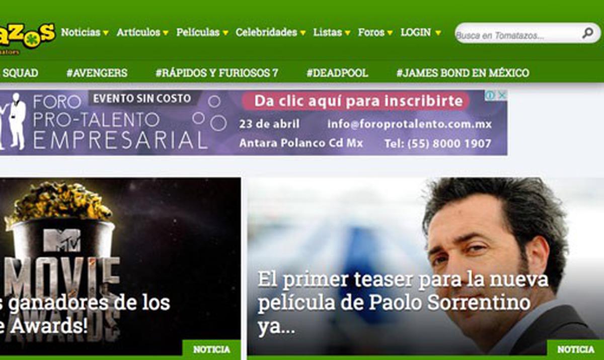 Rotten Tomatoes lanza Tomatazos, su sitio en español - Primera Hora