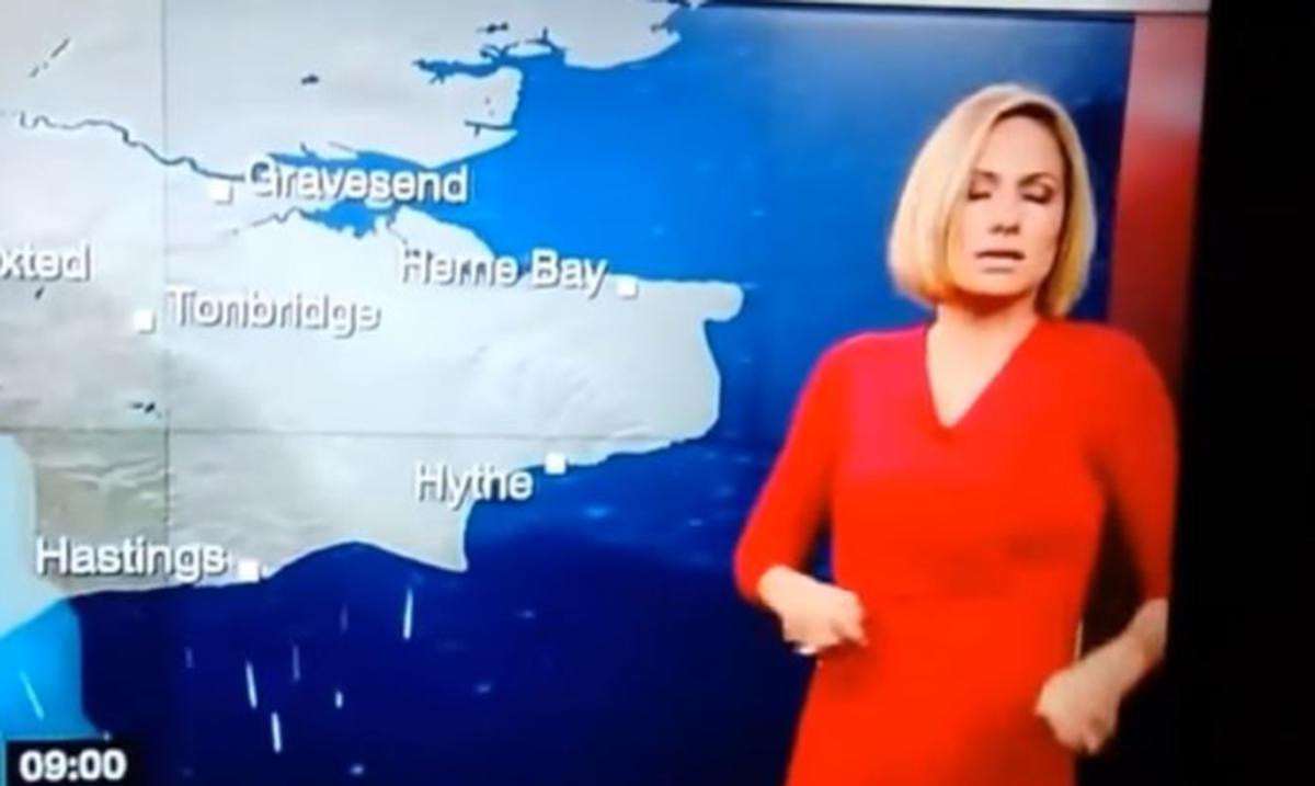 Vídeo: Reportera del tiempo casi le da patatú en vivo - Primera Hora