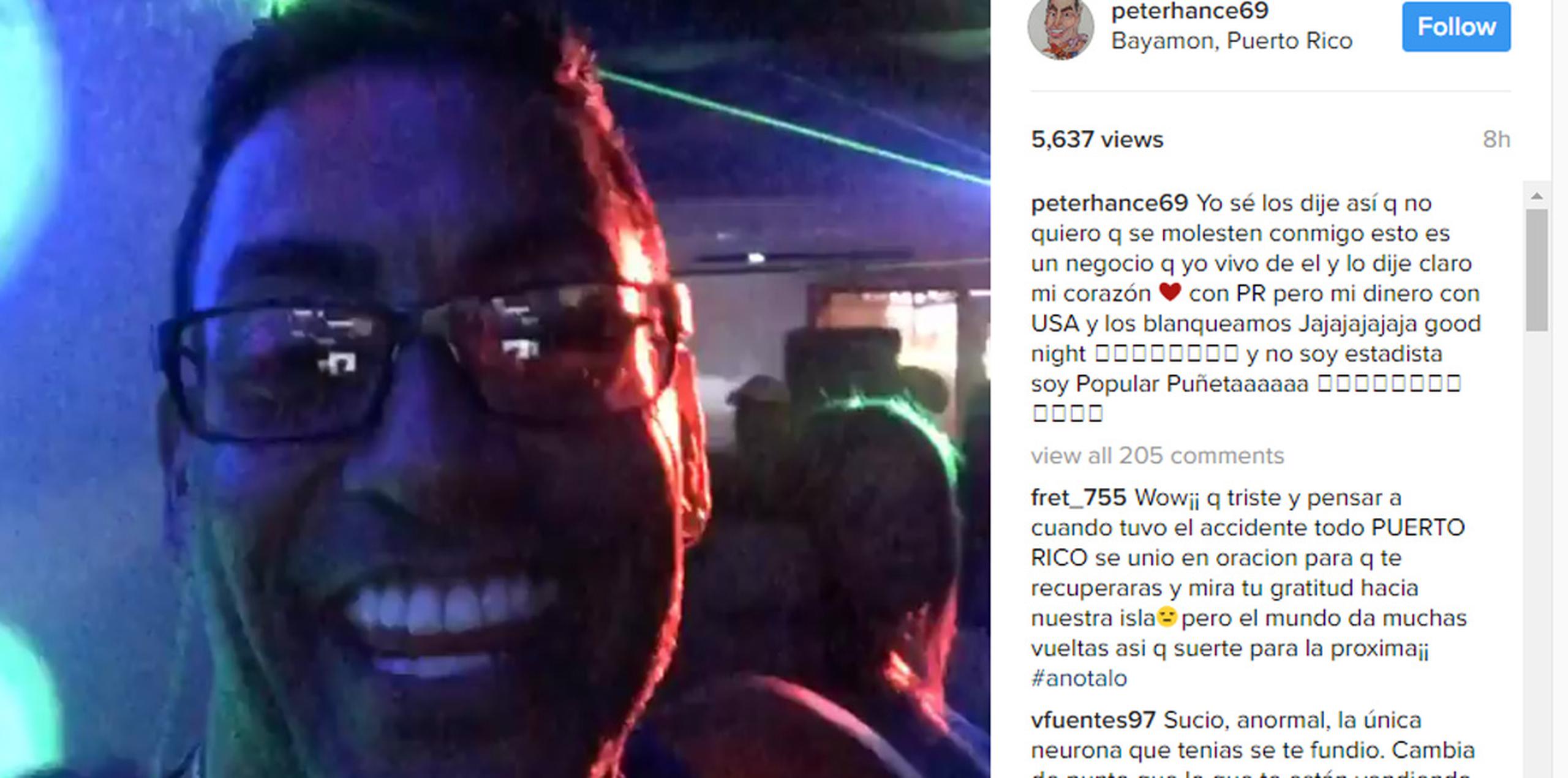 Peter Hance celebra en grande la derrota de Puerto Rico - Primera Hora