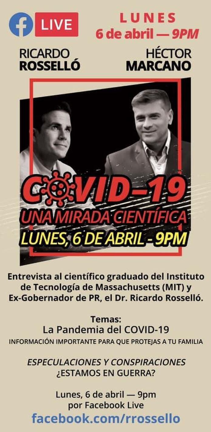 Héctor Marcano anuncia entrevista “científica” con Ricardo Rosselló ...