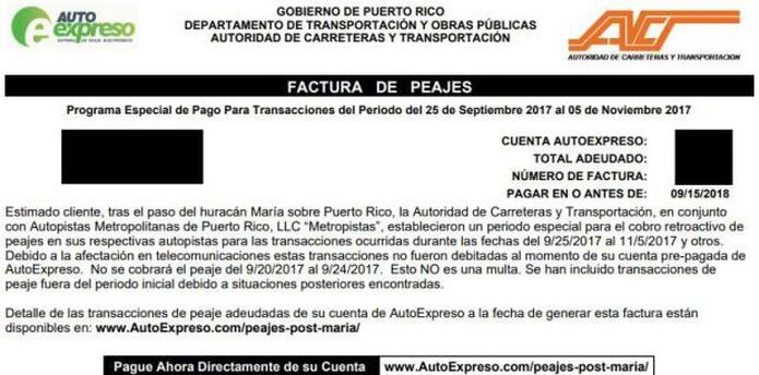 DTOP aclara lío con facturas de AutoExpreso - Primera Hora